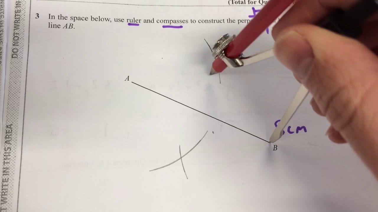 Maths GCSE Higher Paper 2 Q3 Construction - YouTube