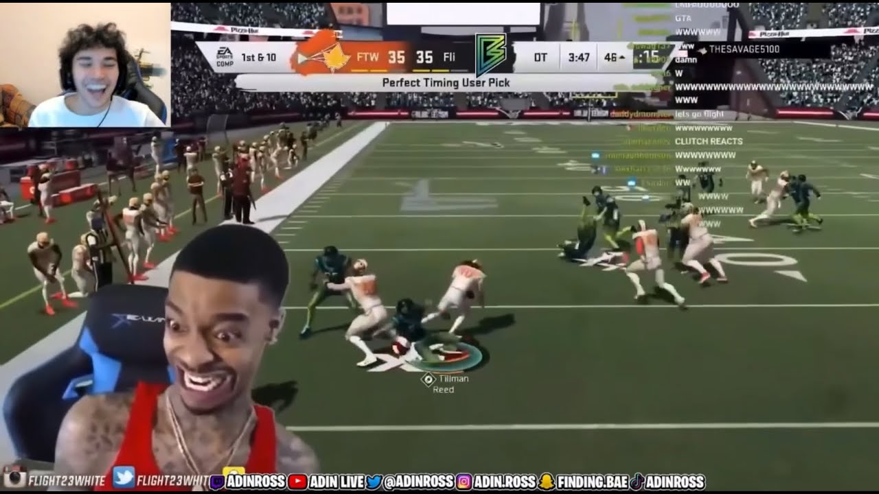 Adin Reacts To FlightReacts Madden Rage Compilation! - YouTube
