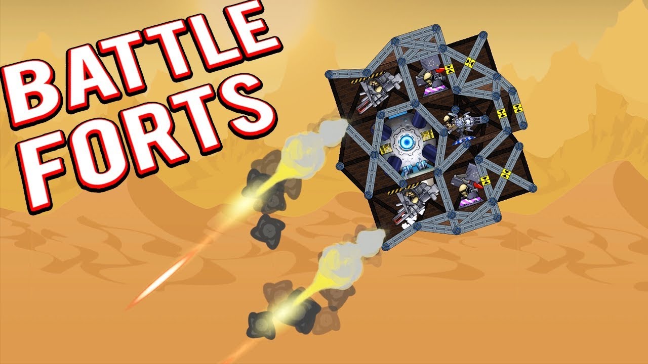 BATTLE FORTS! FLYING FORTS! - FORTS MULTIPLAYER 4V4 FORTS TONS OF GUNS UPDATE - YouTube