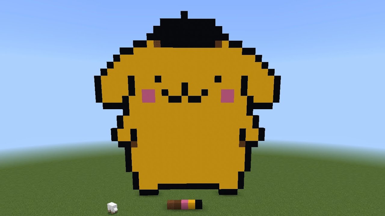 Minecraft Pixel Art | Pompompurin Tutorial - YouTube