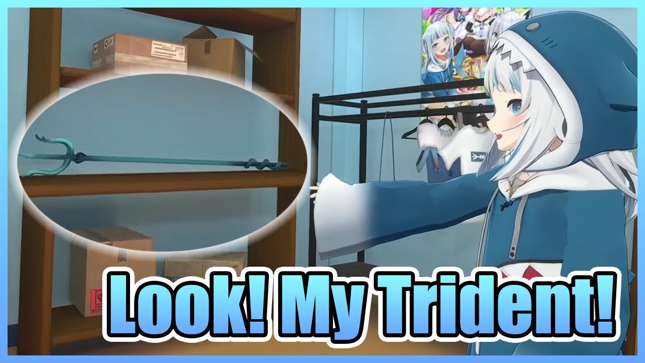 Rare Moment of Gura Showing Off Her Trident!【Hololive】【Gawr Gura】 - YouTube