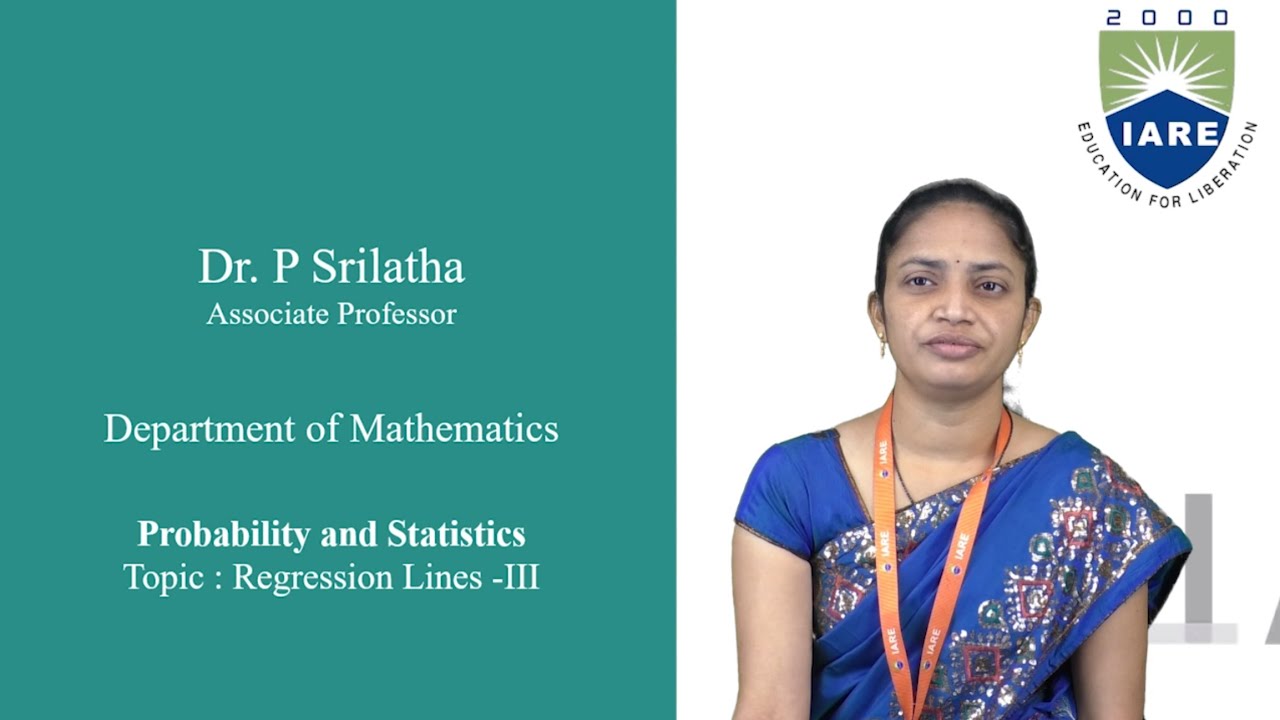 Regresion Lines III by Dr P Srilatha - YouTube