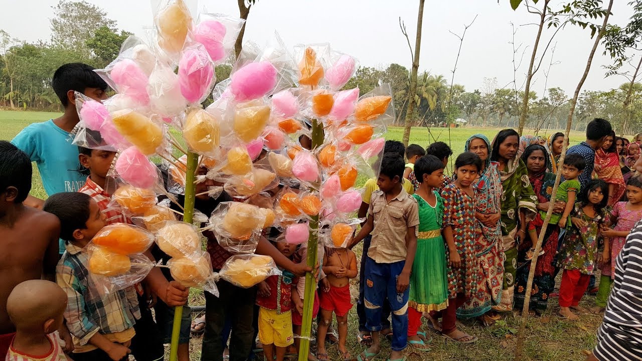 Cotton Candy Making For Village Kids - Hawai Mithai The Most Desire ...