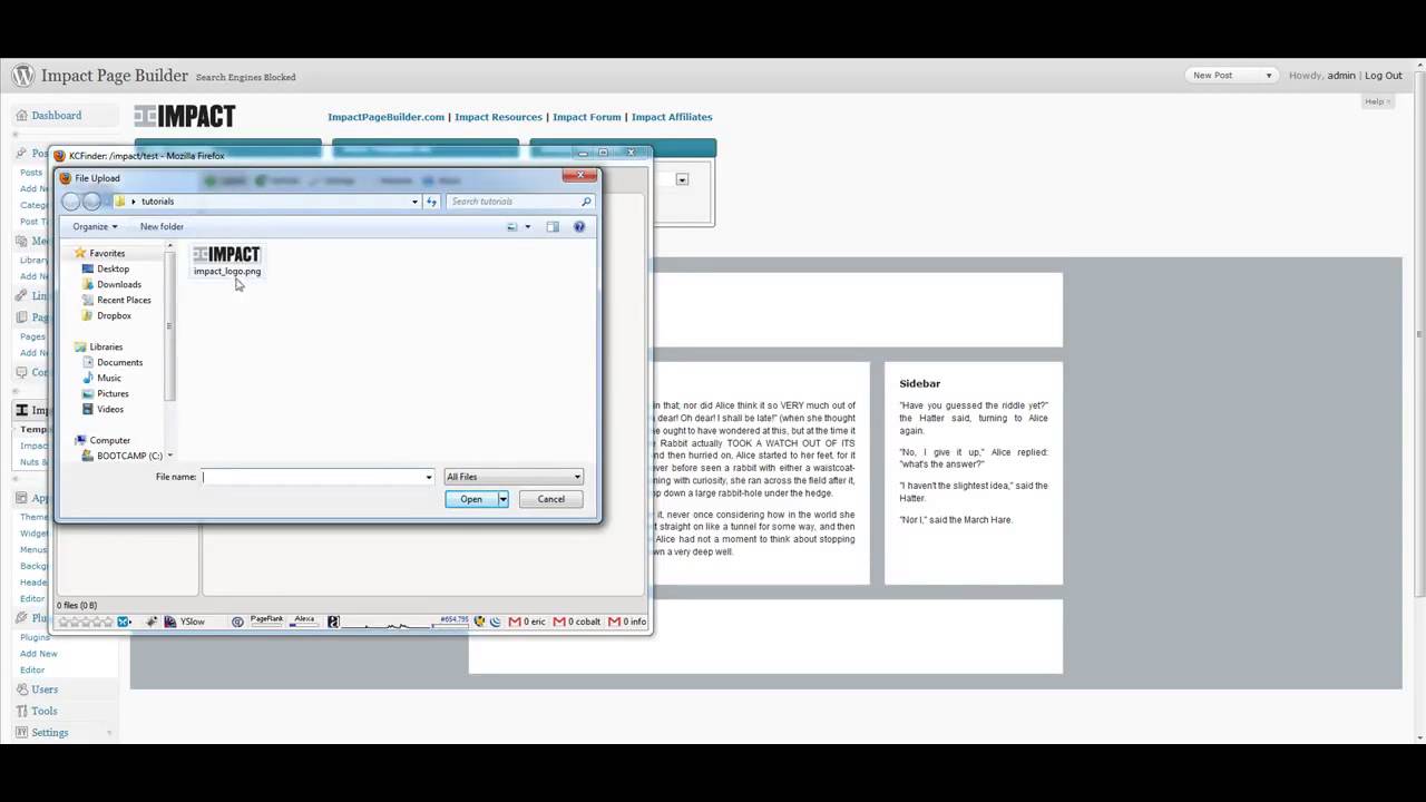 How To Upload And Add Images To Your Impact Page Templates - YouTube