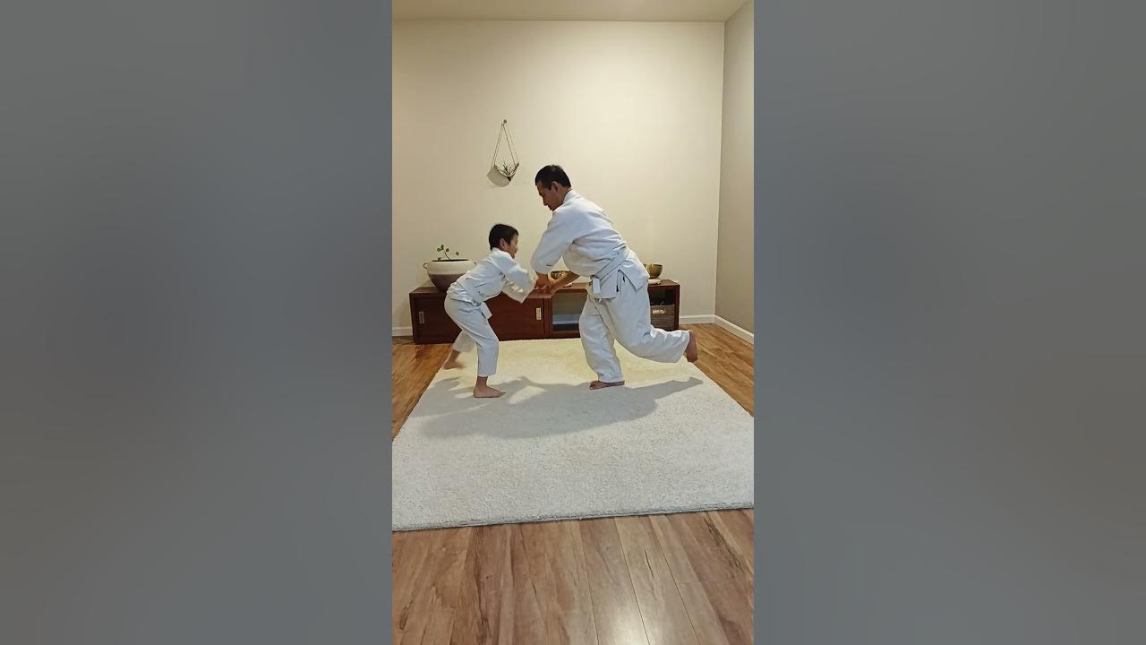 Aikido Push Hand One leg - YouTube