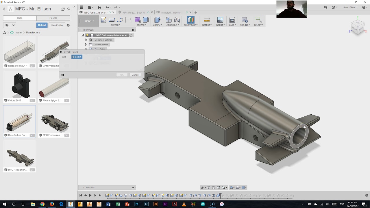 F1 In Schools Fusion 360 Manufacturing Cam 1 Youtube
