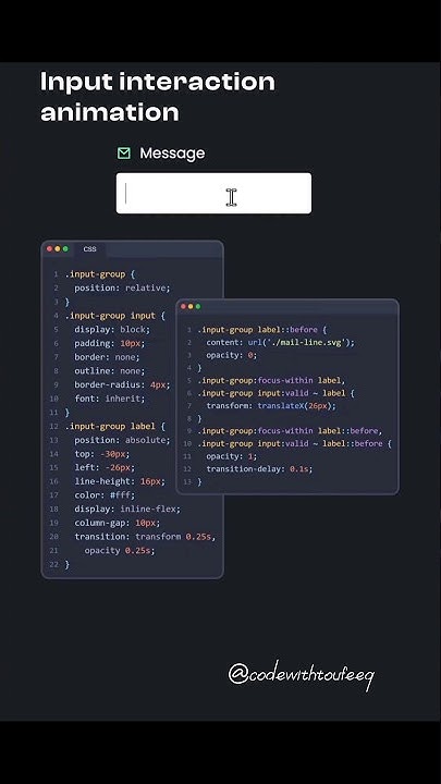 Input Interaction Animation #subscribe #html5 #programming #webdevelopment - YouTube