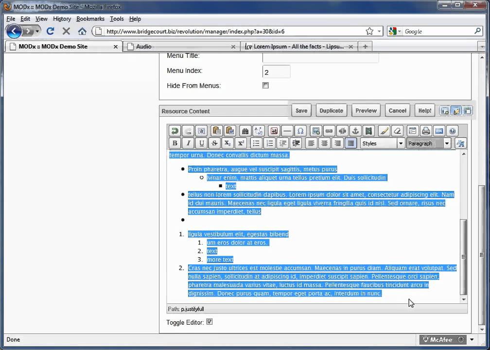 Page Content Editing 2, MODx Content Management System Training Part 9 - YouTube