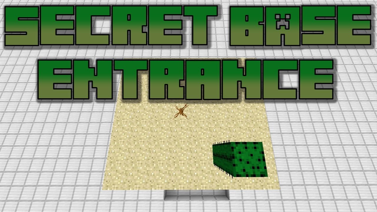 Minecraft 1.8: Secret Base Entrance - Simple & Undetectable - YouTube