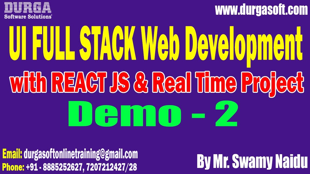 UI FULL STACK Web Development tutorials || Demo - 2 || by Mr. Swamy ...