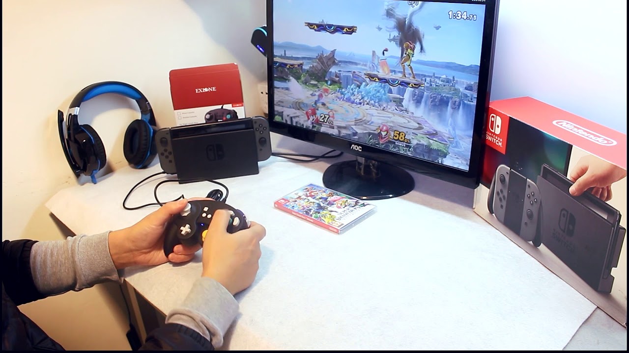 Exlene Wired Gamecube Controller for Nintendo Switch - YouTube