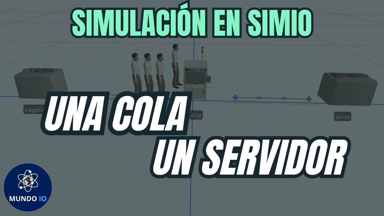 Una cola un servidor: Simio Simulación - YouTube