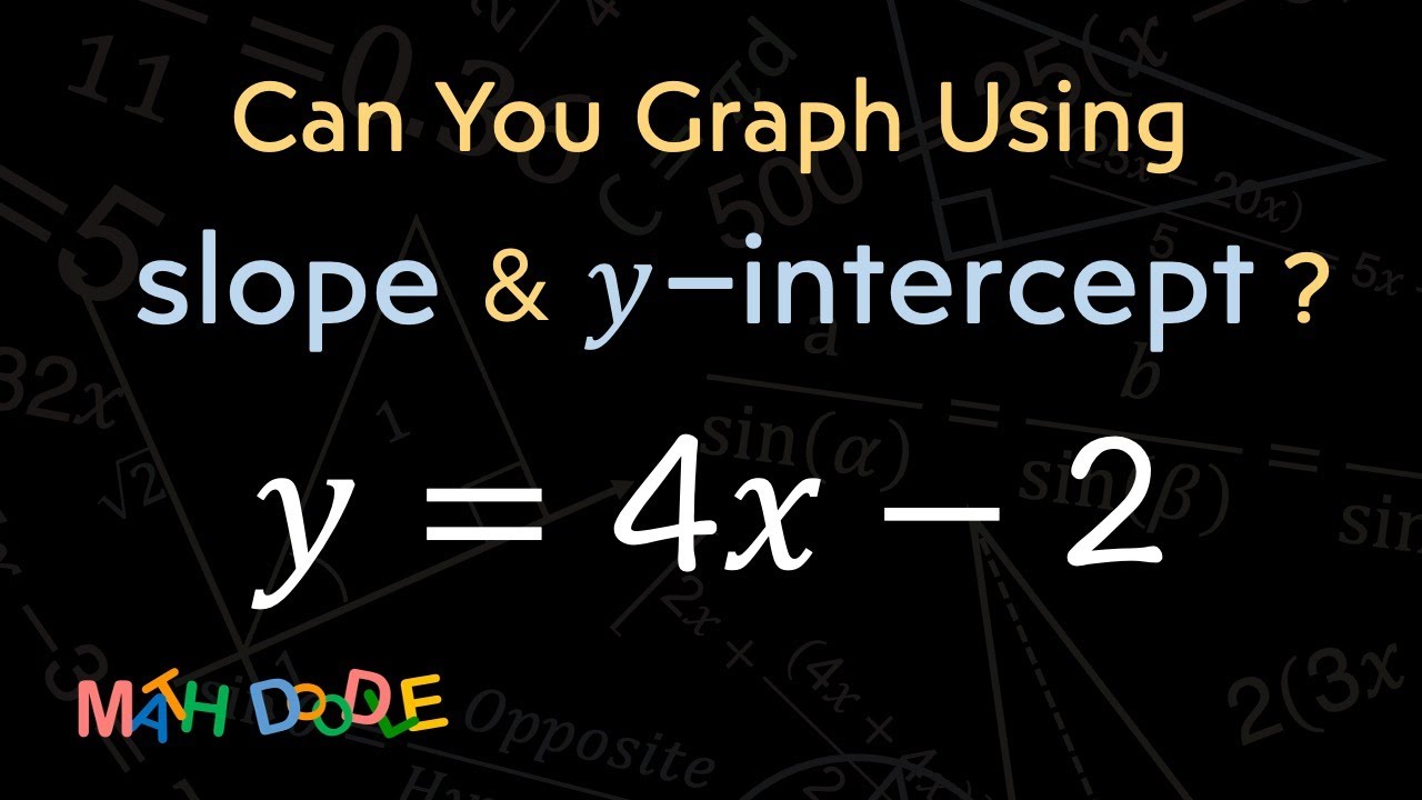 [Bite-Size Guide] Graphing “𝑦 = 4𝑥 – 2” Using Slope and 𝑦-intercept ...