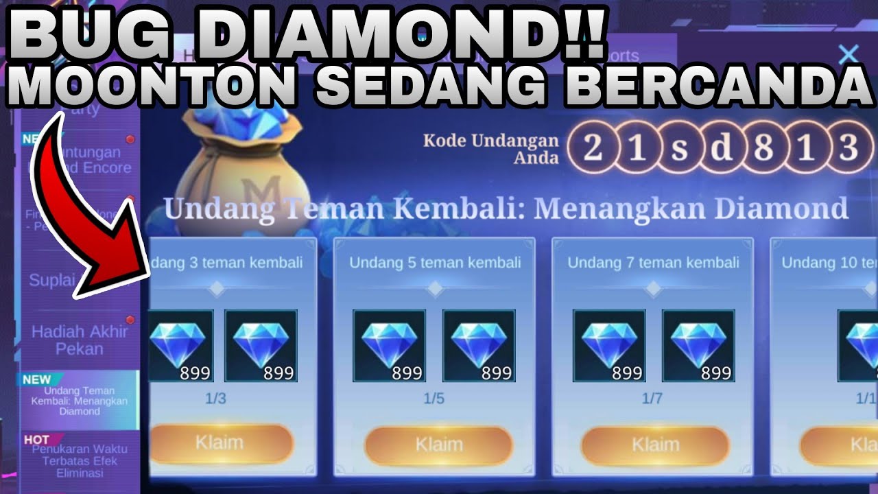 BUG 999 DIAMOND GRATIS DARI MOONTON EVENT MENANGKAN DIAMOND 515 TERBARU ...