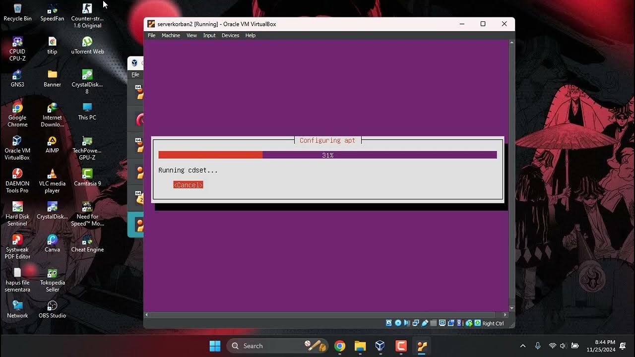 Tutorial install server ubuntu di virtualbox - YouTube