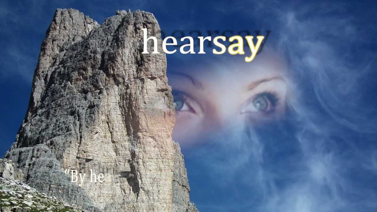 "By hearsay I had heard of you, but now my eye has seen you" (Job 42,5 ...