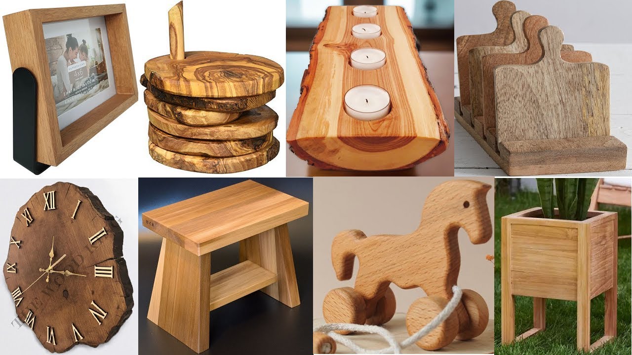 Handmade wood craft project ideas that are created in home - YouTube