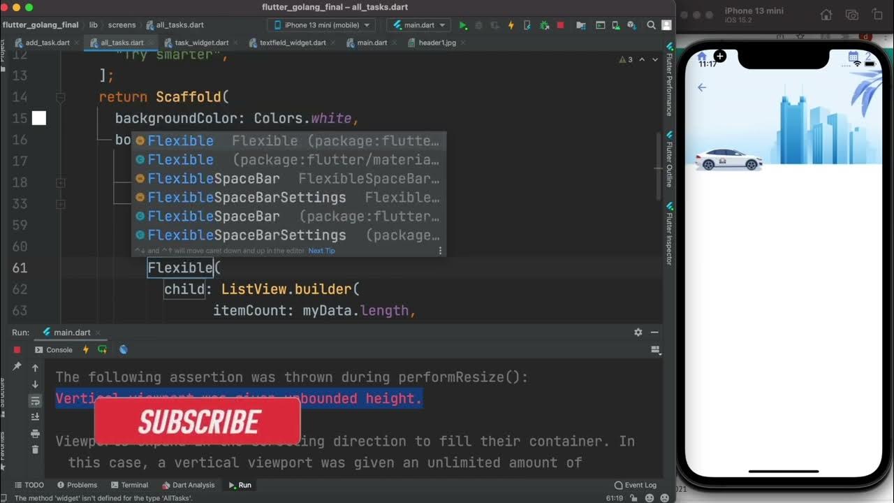 Flutter vertical viewport was given unbounded height ListView | Solved forever - YouTube