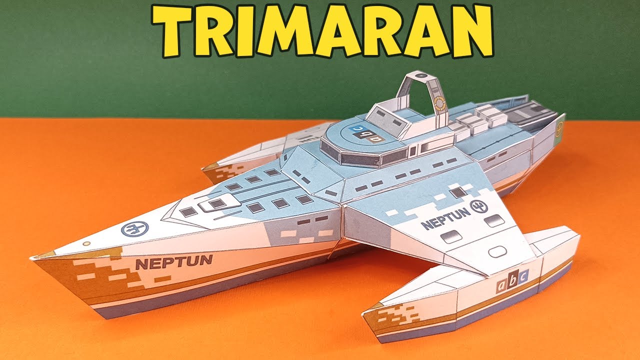 DIY paper model boat | How Make Paper Trimaran - YouTube
