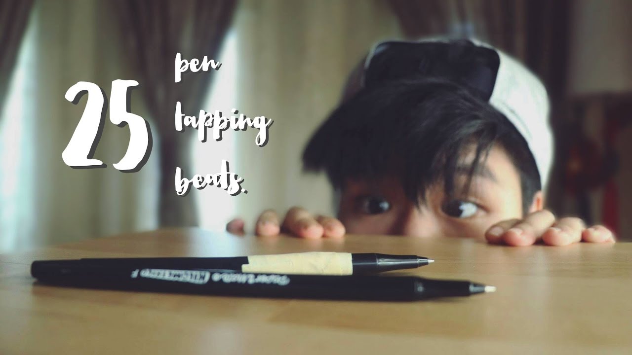 25 Different Pen Tapping Beats - YouTube