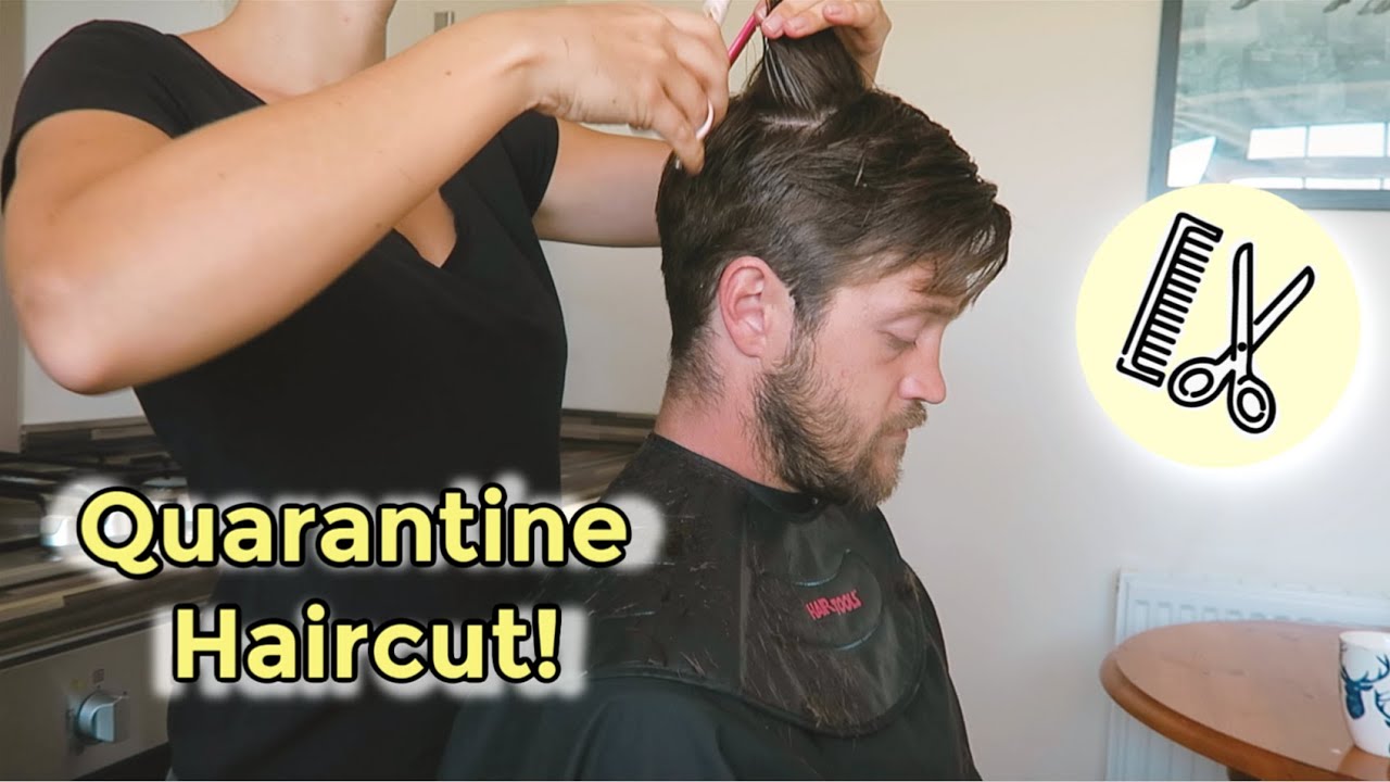 I give my boyfriend a haircut in Quarantine! - YouTube