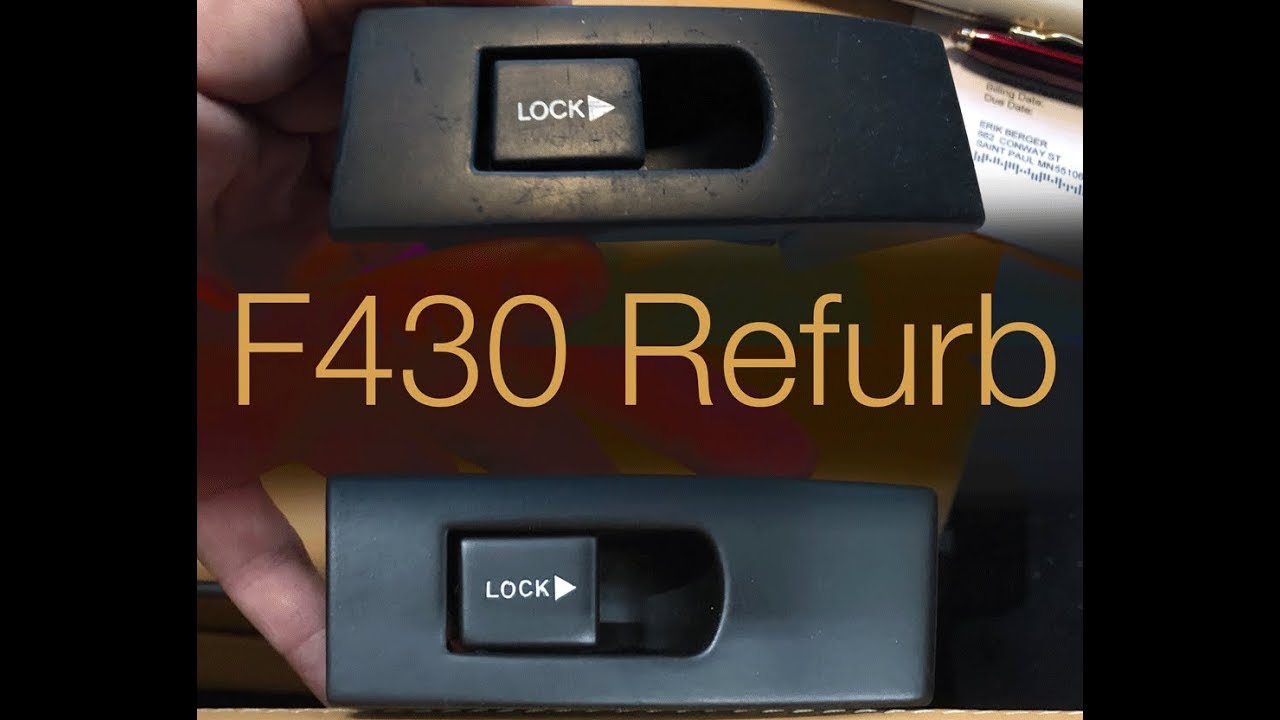 Ferrari interior coating refurbishing - F430 door handle - YouTube