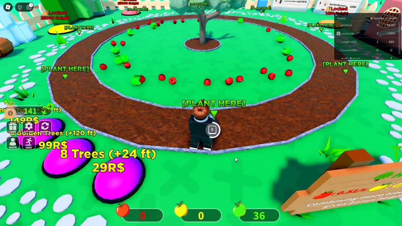 Playing roblox growing trees - YouTube