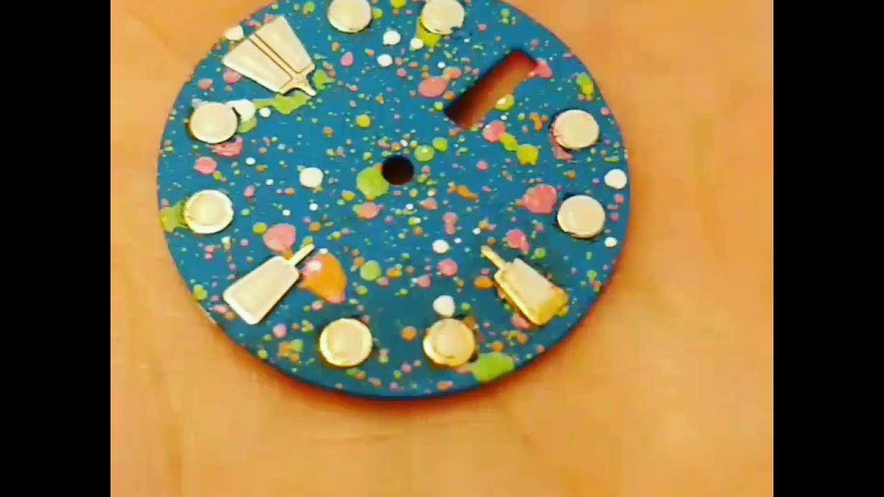 It starts here - my first of many uniquely hand painted watch dials ...