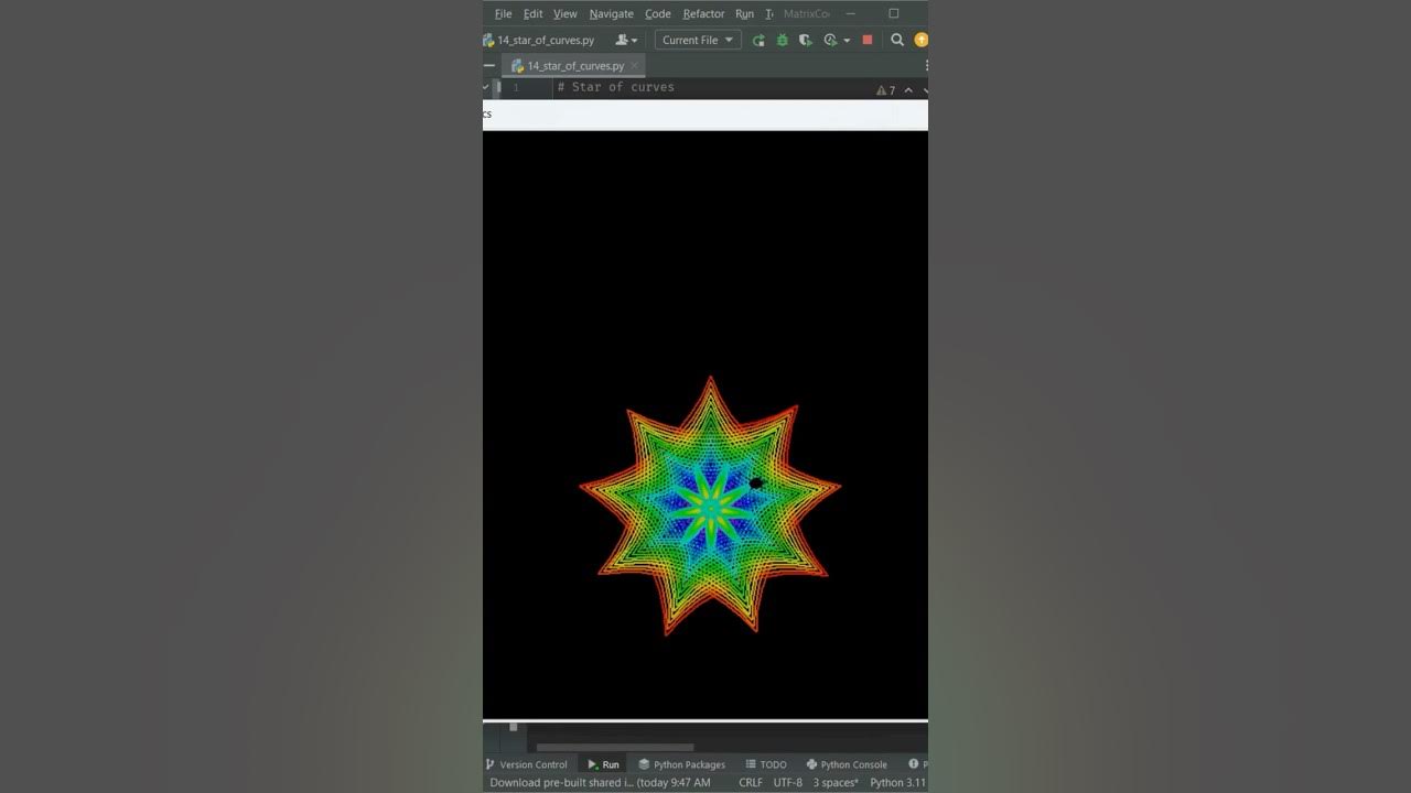 Python Turtle Fun #14 | Creating a Stunning Rainbow Star of Curves with Python Turtle! 🌈⭐🐢🎨 ...