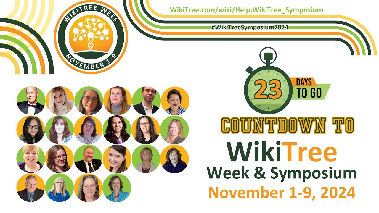 2024 WikiTree Symposium Countdown - 23 days to go! w/host @Robinson-27225 & guest Alina Khuda ...