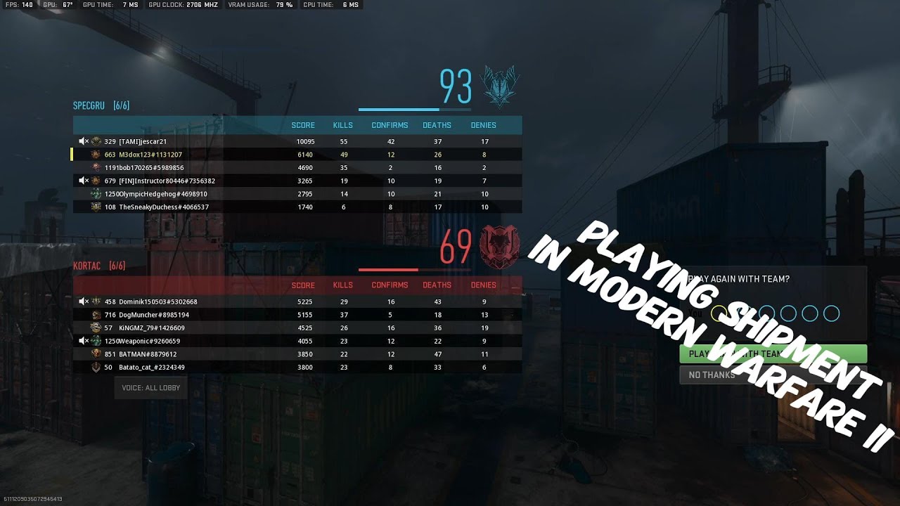 playing on Call Of Duty Modern Warfare 2 Shipment - YouTube