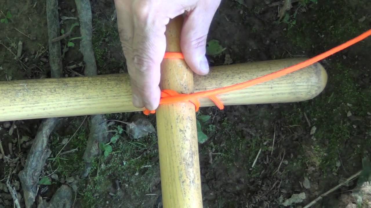 Back to Basics Bushcraft Lashings The Square Lash - YouTube
