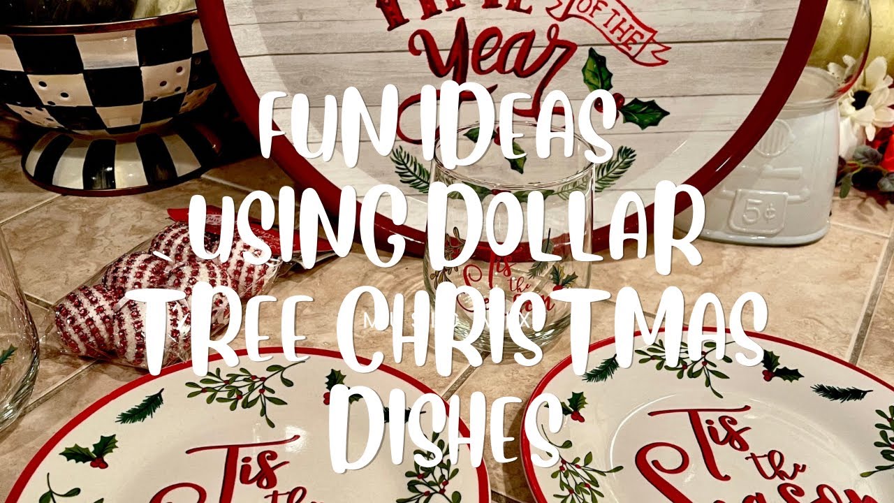 LOOK/ADORABLE WAYS YOU CAN USE DOLLAR TREE CHRISTMAS DISHES - YouTube
