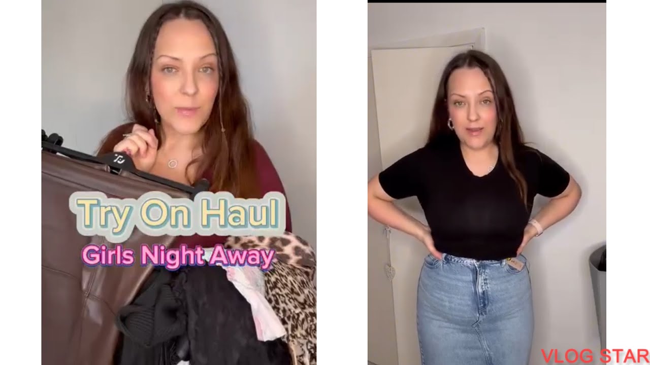Clothes try on haul / Girls night away - YouTube