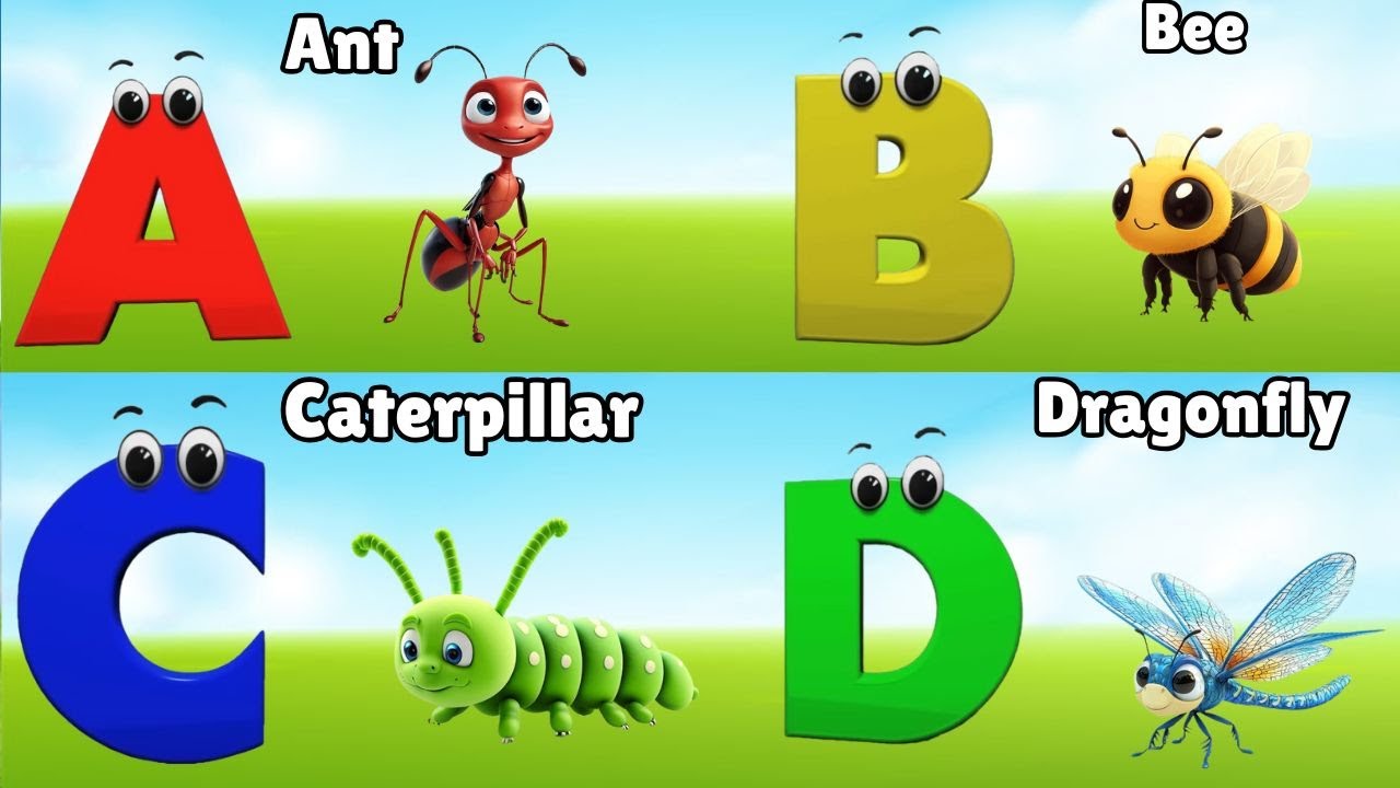 Insects Alphabet Song | Insects ABC Song | Phonics for Kids | Baby ...