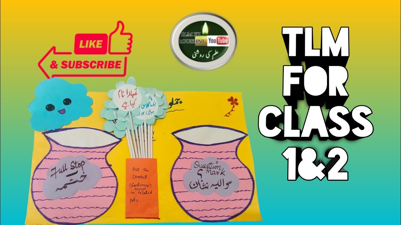 # urdu tlm for std 1 and 2/ teaching learning materials/activities of ...