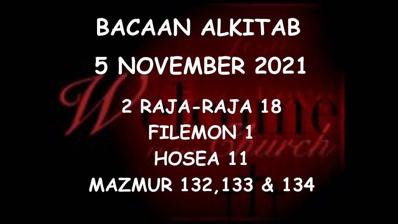 THE M'CHEYNE BIBLE READING PLAN (NOVEMBER 5, 2021) - YouTube