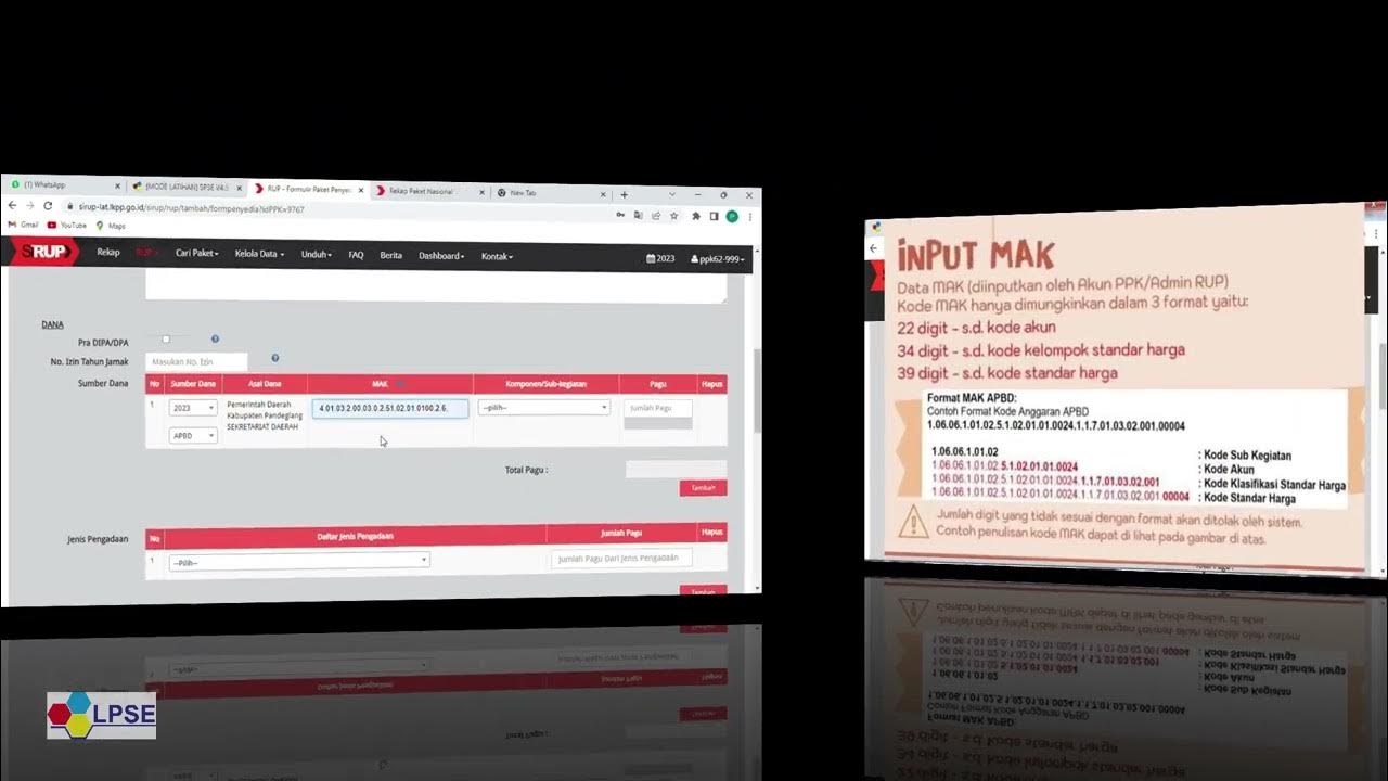 Tahapan Cara Input Rencana Umum Pengadaan (RUP) di Sistem Informasi Rencana Umum Pengadaan ...