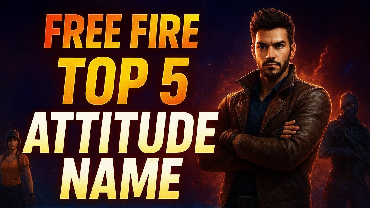 FREE FIRE Top 5 Attitude Names | Stylish & Unique Free Fire Names 2025 ...