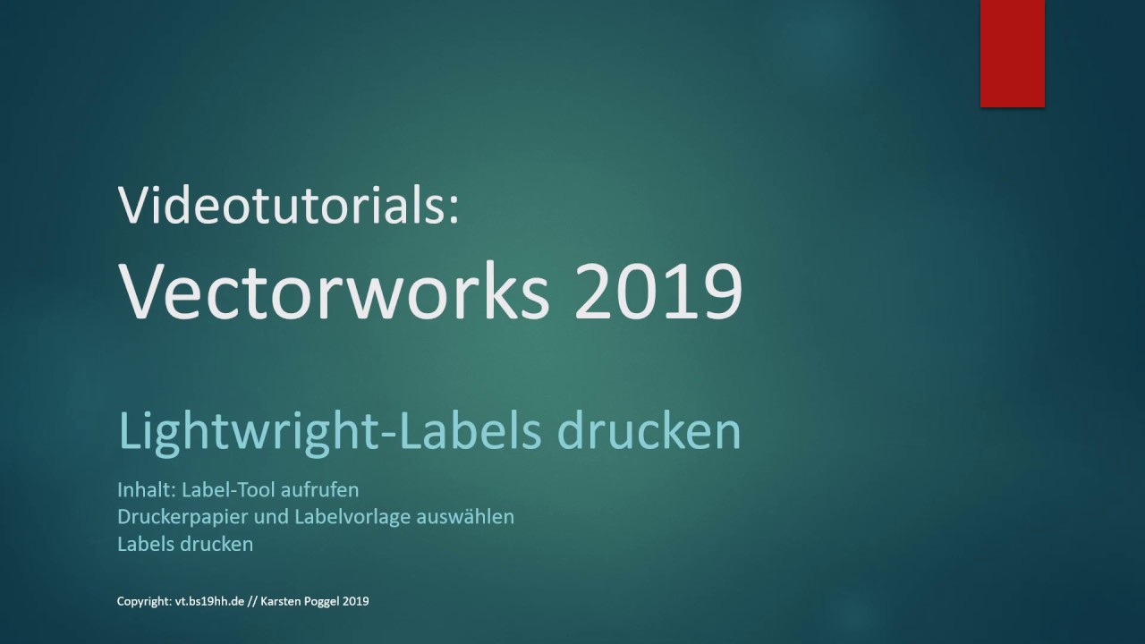 Vectorworks 2019 Lightwright Labels drucken - YouTube