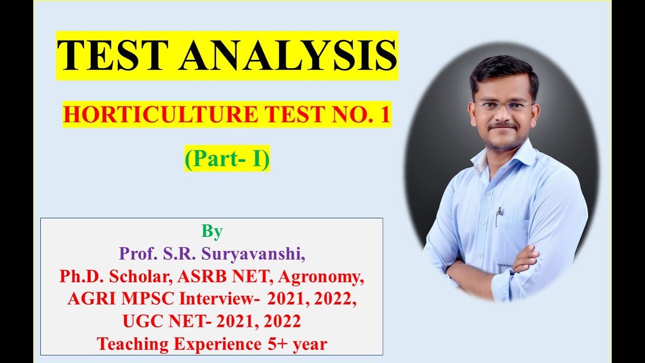 Horticulture Test No. 01 Analysis (Part- I) - YouTube