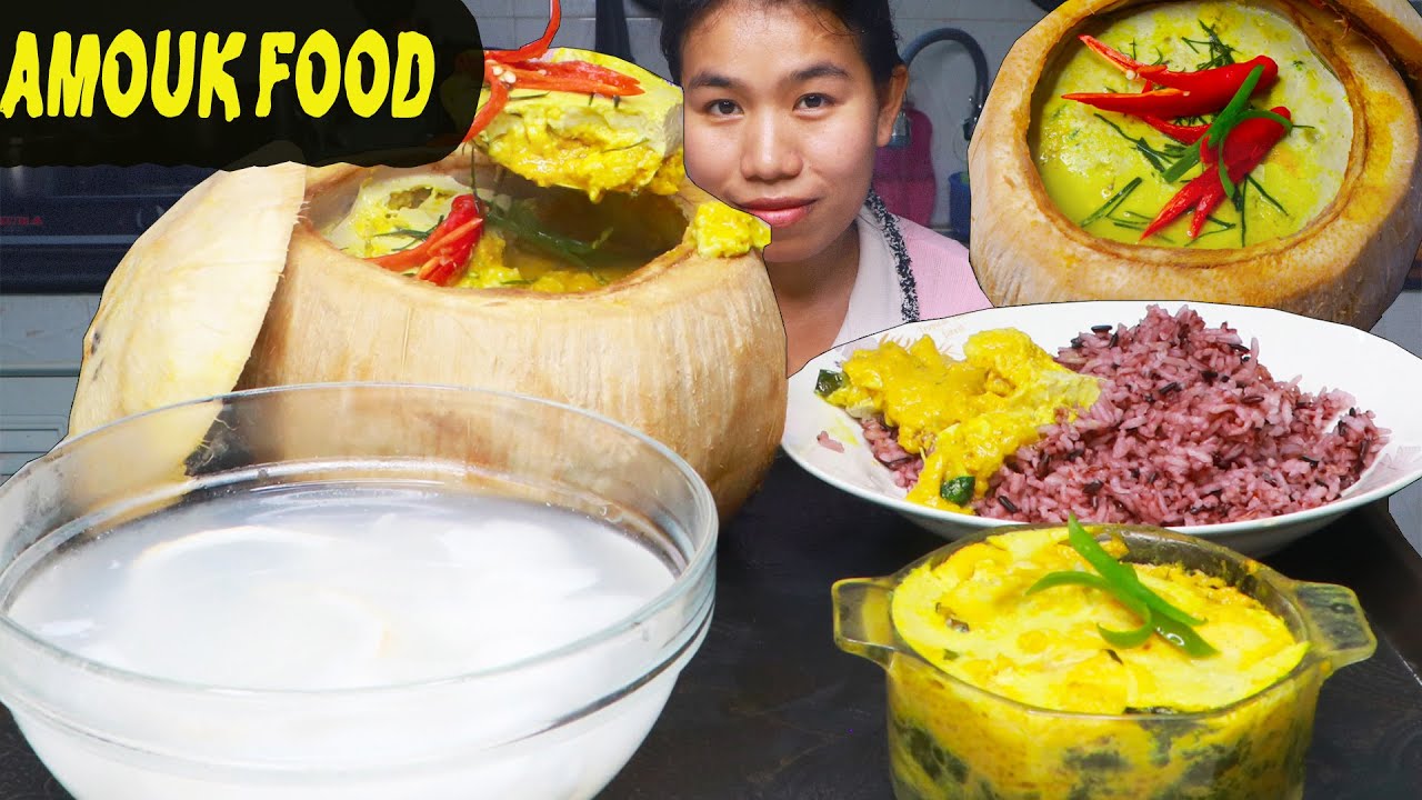 Real Cooking Mukbang|Amouk Food,Fish and Coconut🐟🍚😋|Eating Show ...