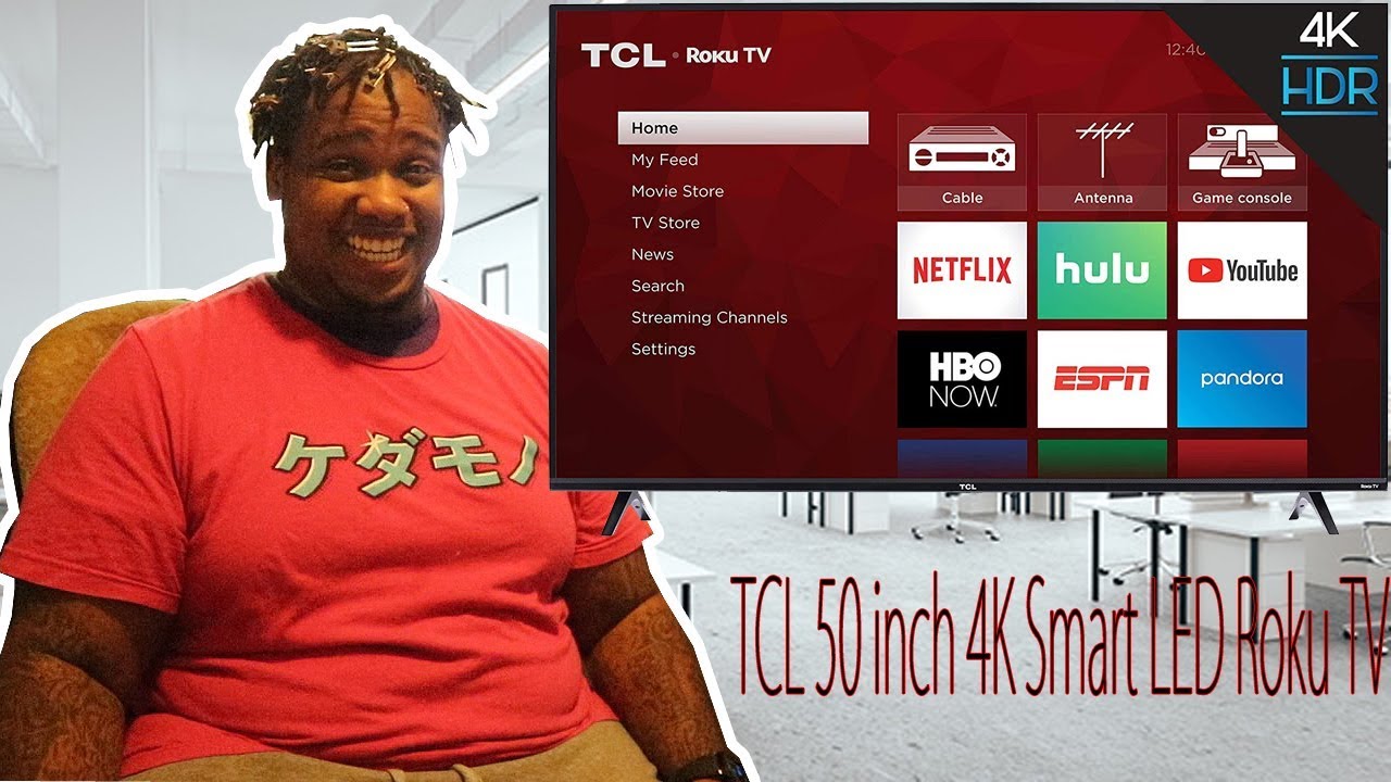 TCL 50S425 50 inch 4K Smart LED Roku TV (2019) Unboxing - YouTube