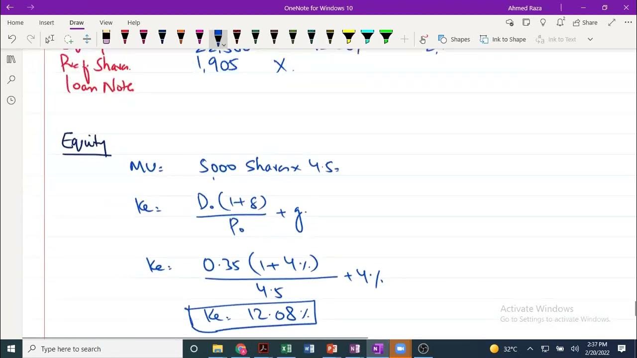 Lecture 7 Part 2 Acca Past Paper Question - YouTube