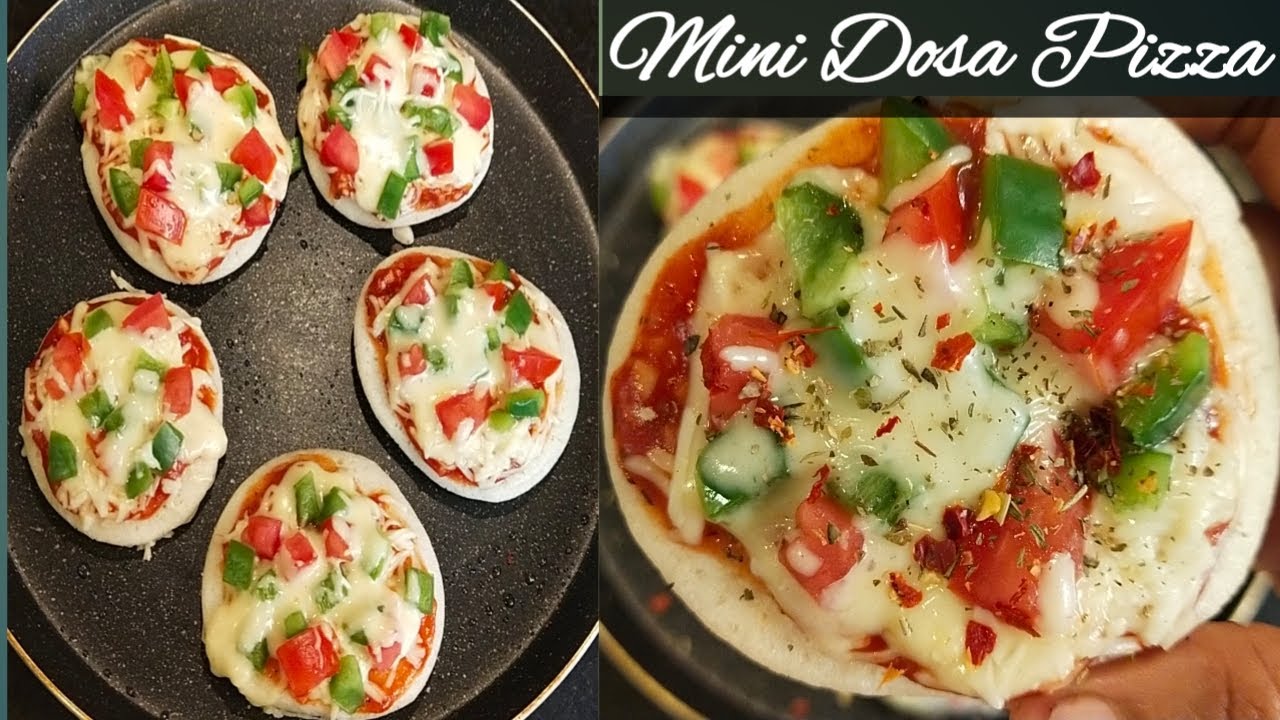 Mini Dosa Pizza, Mini Dosa Pizza On Tawa, Mini dosa pizza for kids ...