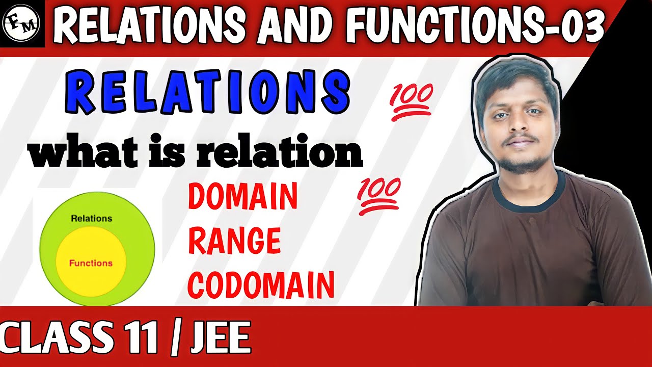 Relations And Funtions Class 11 What Is Relation Domain Range Codomain Arrow Diagram Part