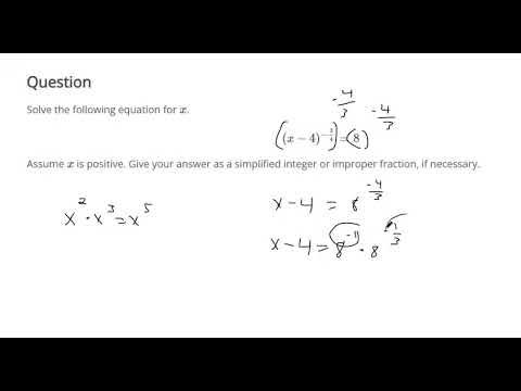 Solve equations using reciprocal exponents 2 - YouTube