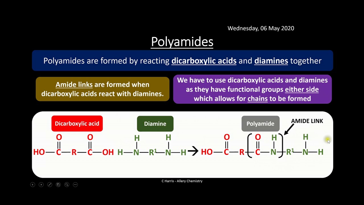OCR A 6.2.3 Polyesters and Polyamides - YouTube