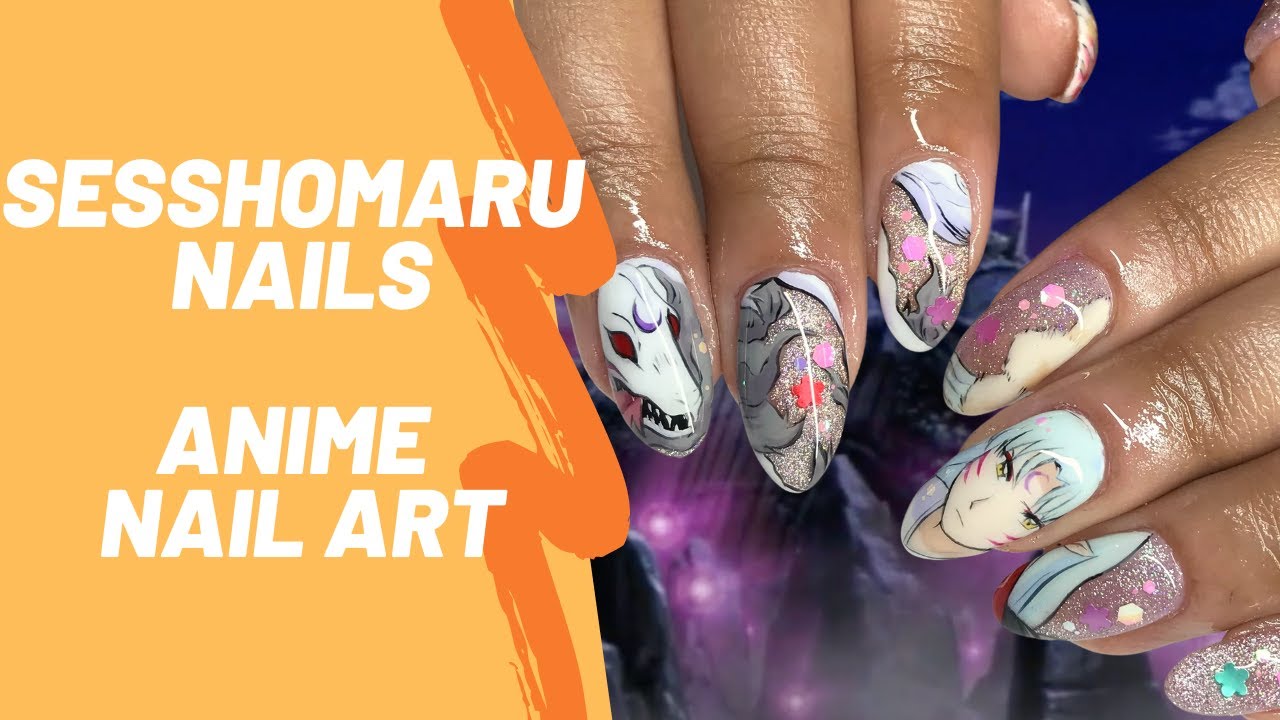 Sesshomaru Nails | Anime Nail Art | Inuyasha | See Description - YouTube