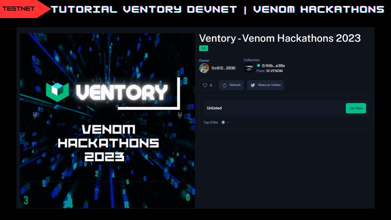 Tutorial Ventory Devnet | Venom Hackathons 2023 - YouTube